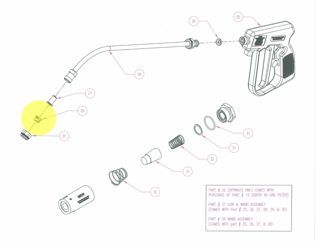 Form Oil Sprayer Part - Wand Strainer - Part #27 - Del Zotto Concrete ...