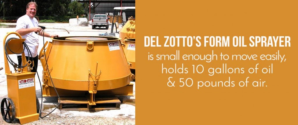 Form Oil Sprayer: Keep Concrete Non-Stick | Del Zotto
