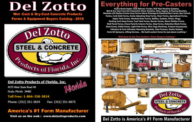 Catalog Order Form - Del Zotto Concrete Products of FL